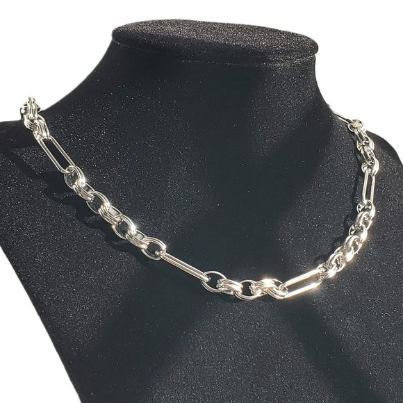 Jewelry | 2 Womens 14k White Gold Chain Link Figaro Style Necklace 14 K ...